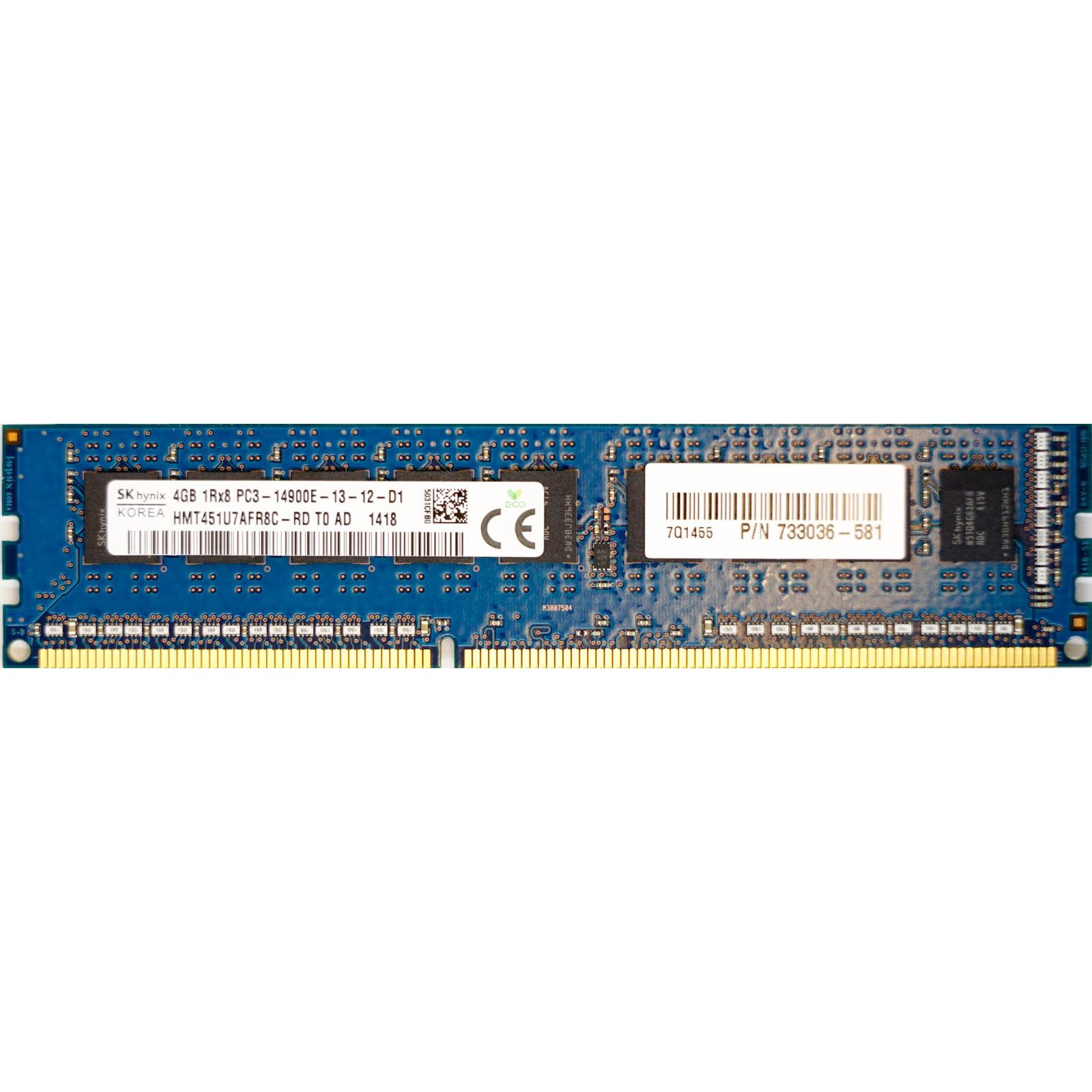 Memory / RAM: :: DDR3 240 PIN :: DDR3-1066 PC3-8500 :: HP (733036-581 ...